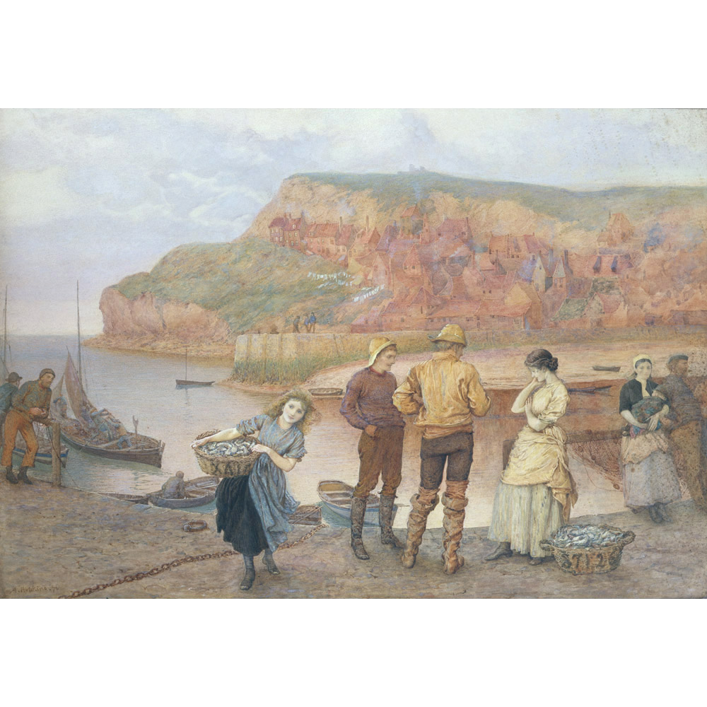 Whitby Harbour, 1876 by Arthur Hopkins