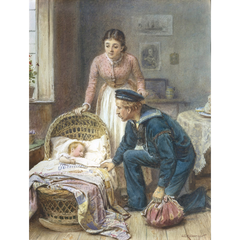 The New Arrival by George Goodwin Kilburne