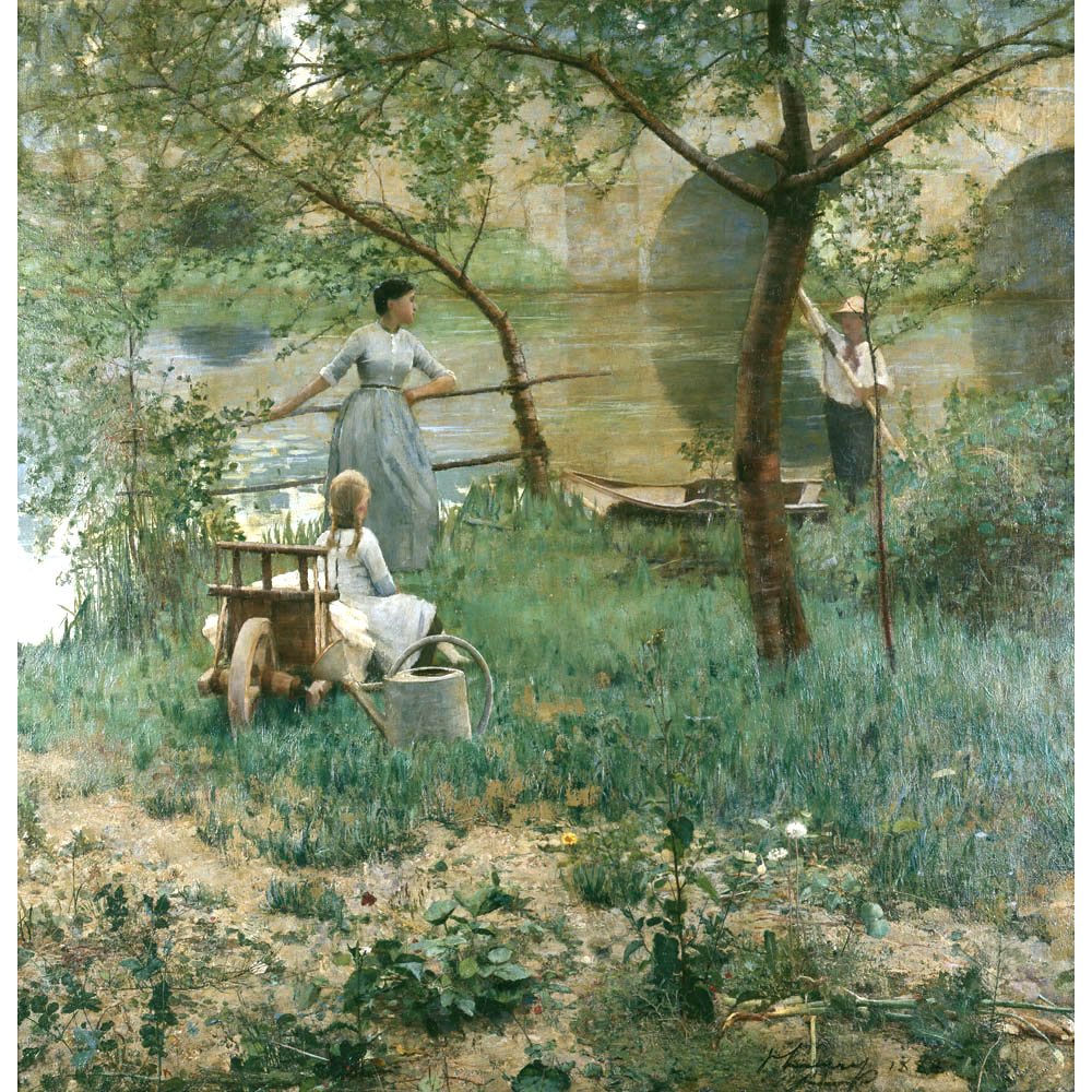 Under the Cherry Tree by Sir John Lavery