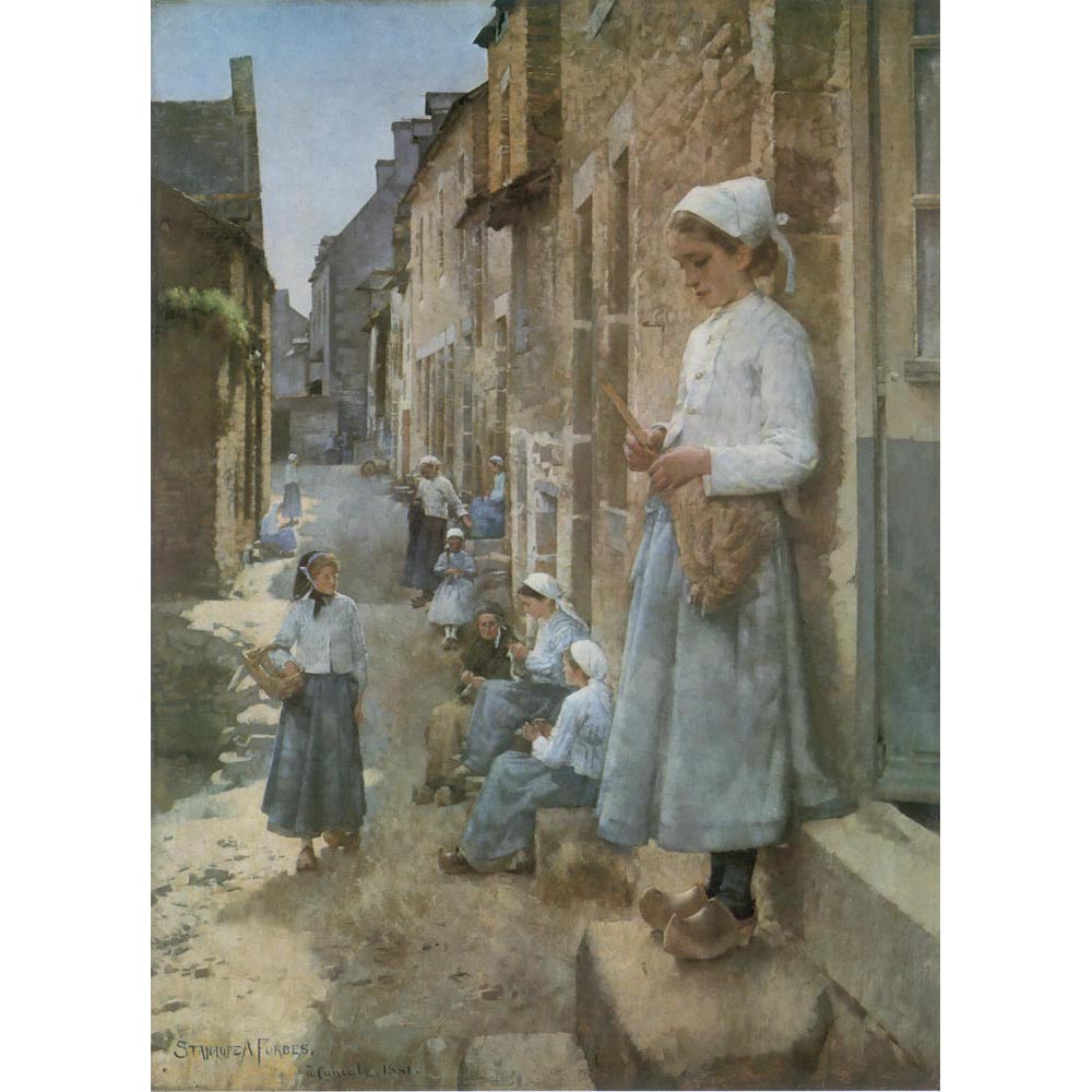 Stanhope A. Forbes - A Street in Brittany, 1881